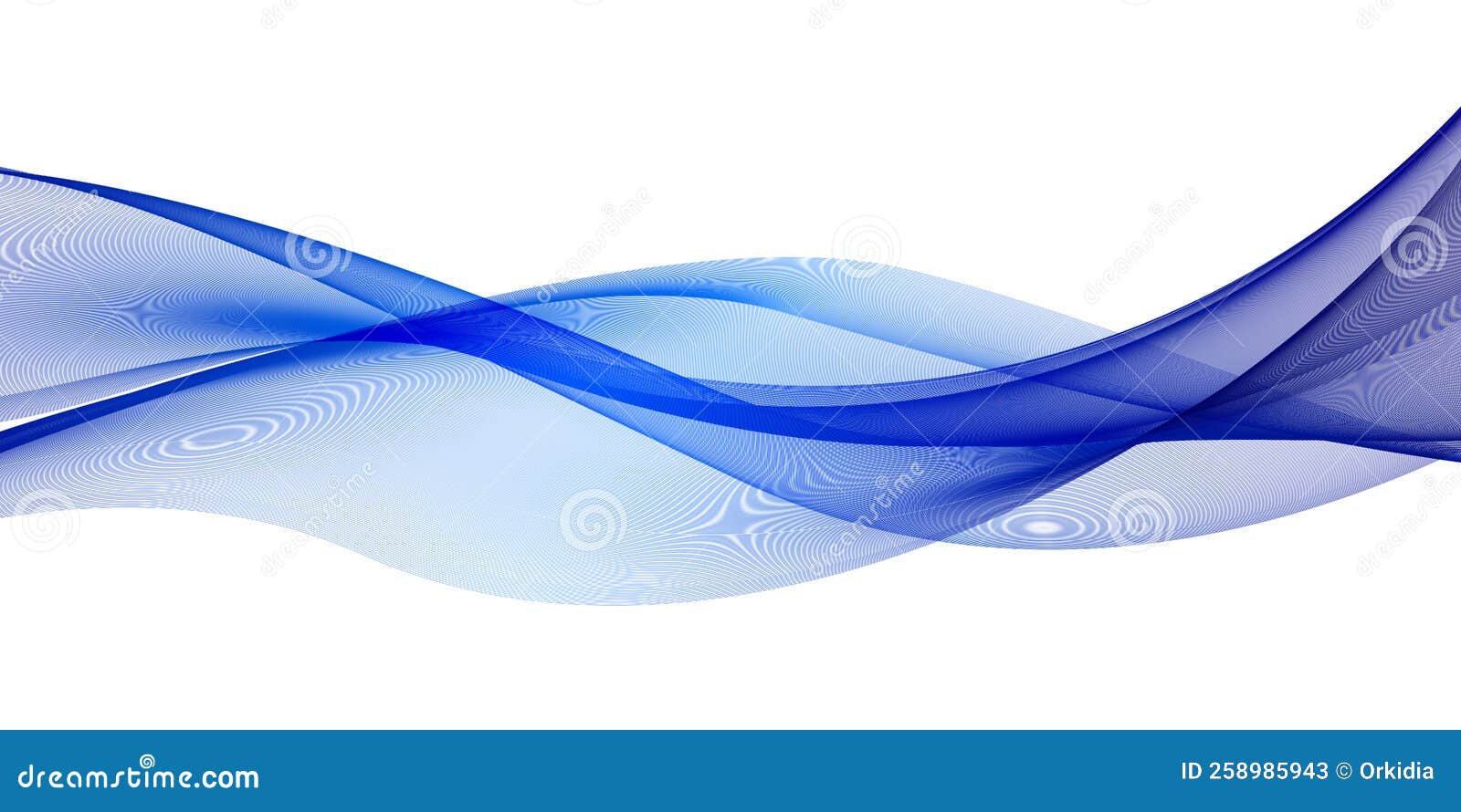 Blue Wave Abstract Background Design Element - Curves Banner Stock ...