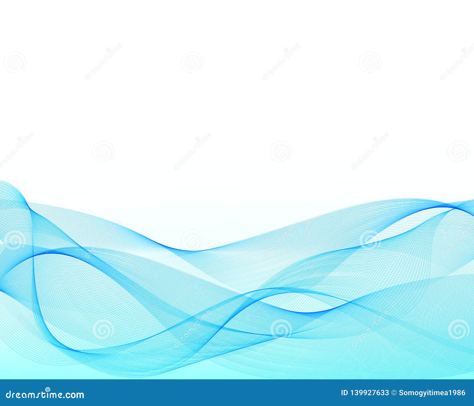 Blue Wavy Abstract Background Stock Illustration - Illustration of blue ...