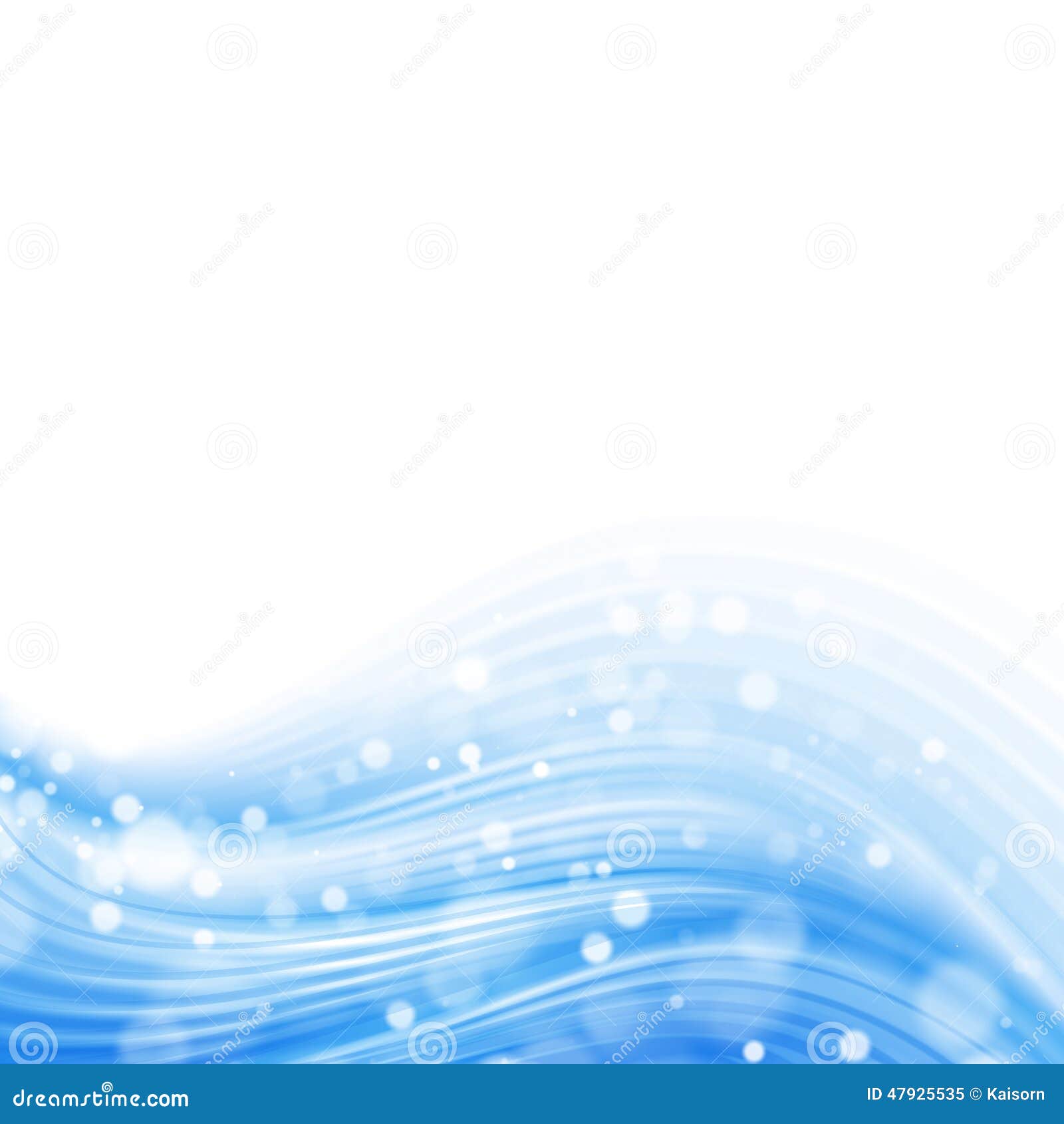 Blue Wave Abstract with Bubble Stock Illustration - Illustration of ...