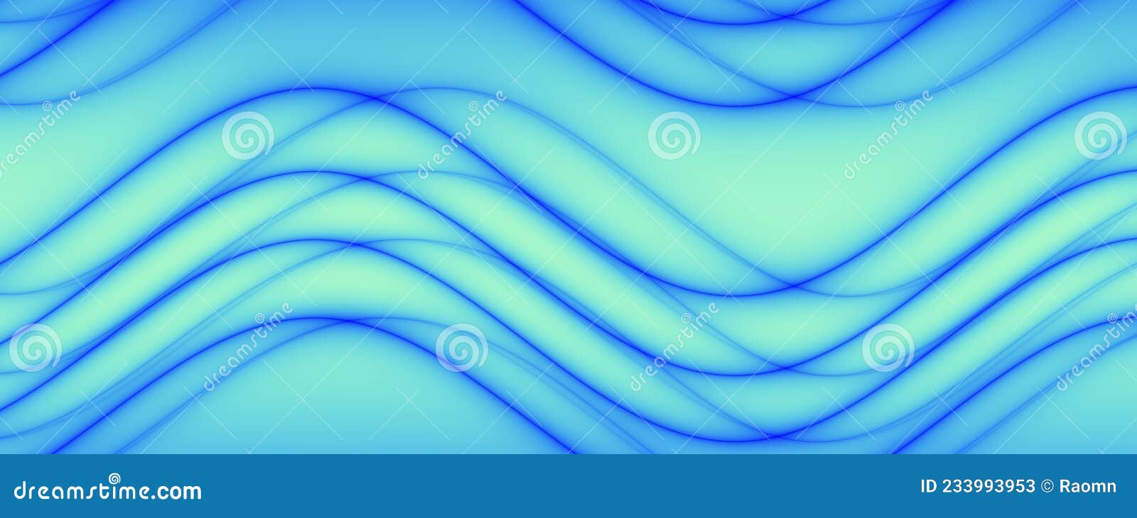Blue Wave Abstract Website Header Design Stock Illustration ...