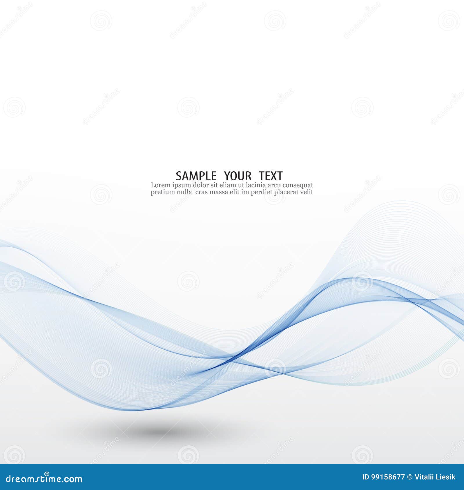 Blue Wave.Abstract White Background with Blue Wavy Curved Lines Stock ...