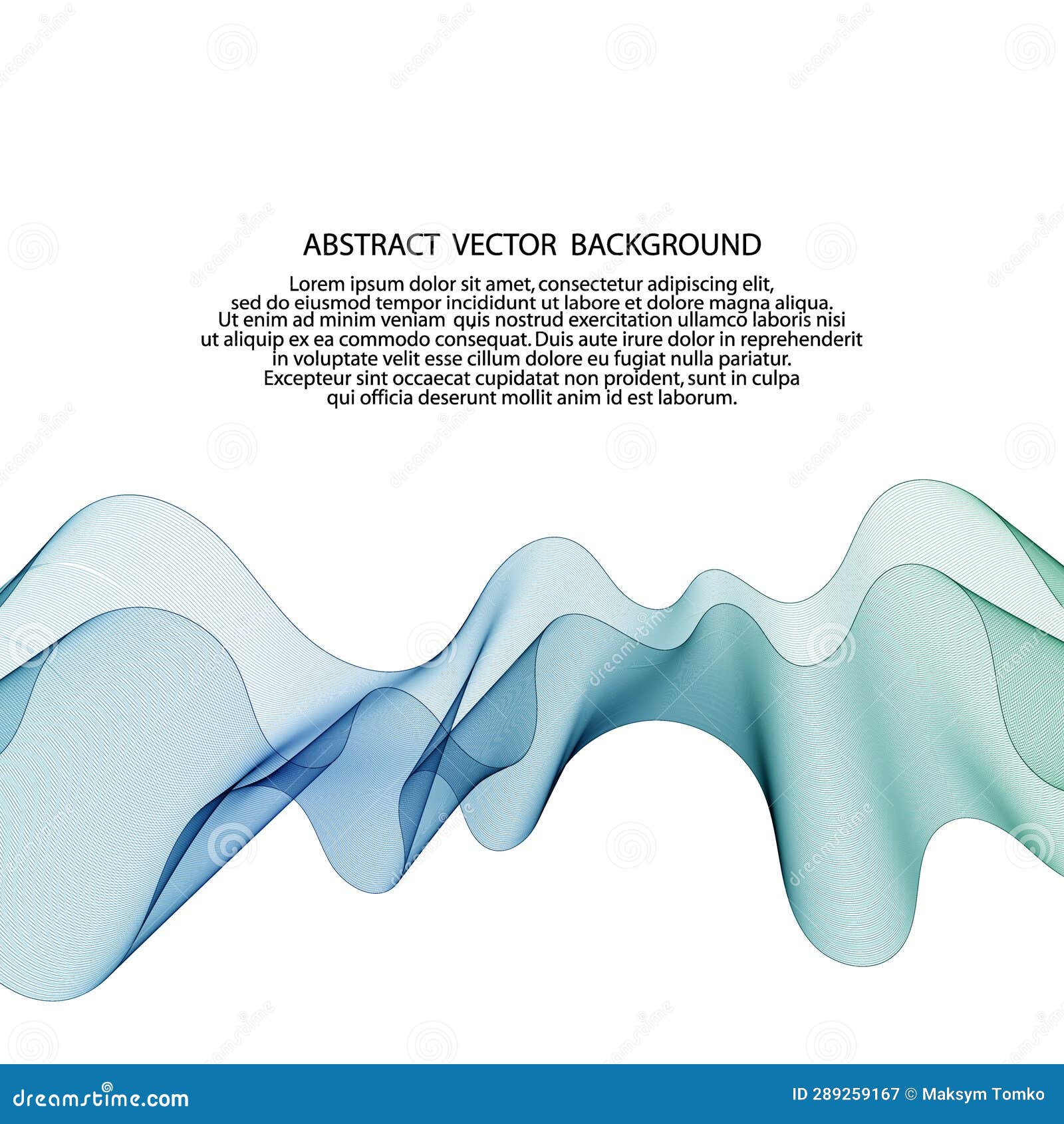Blue Wave Abstraction. Brochure Template. Eps 10 Stock Illustration ...