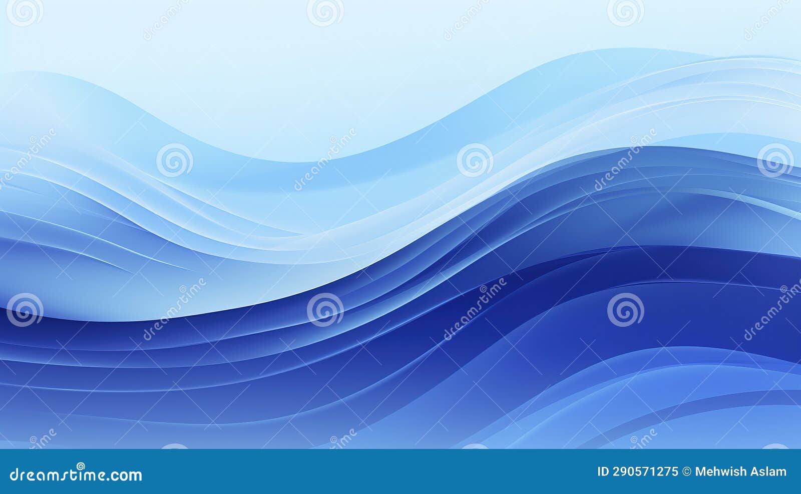 Blue wave background stock illustration. Illustration of wave - 290571275