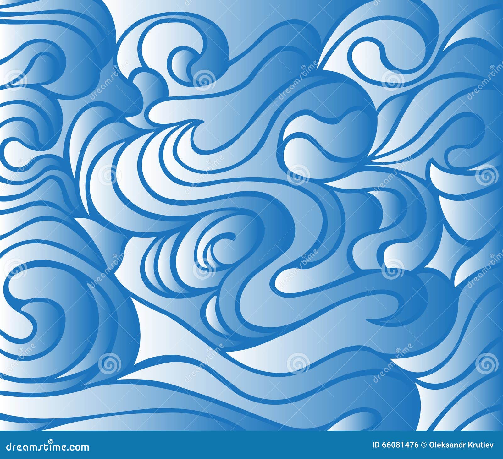 Blue Wave Background,bright Seamless Abstract Pattern. Stock Vector ...