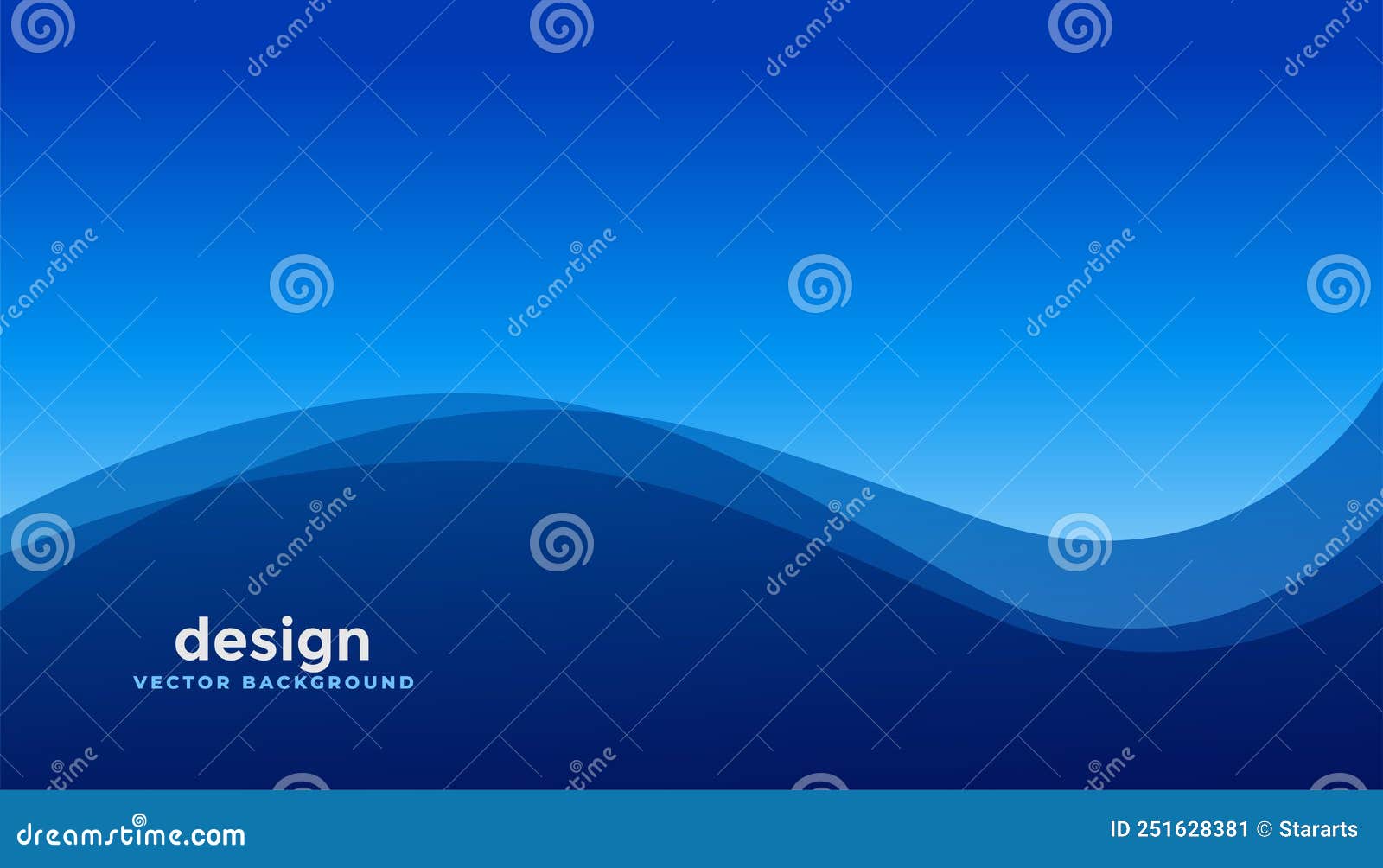 Blue Wave Background for Business Presentation Stock Vector ...