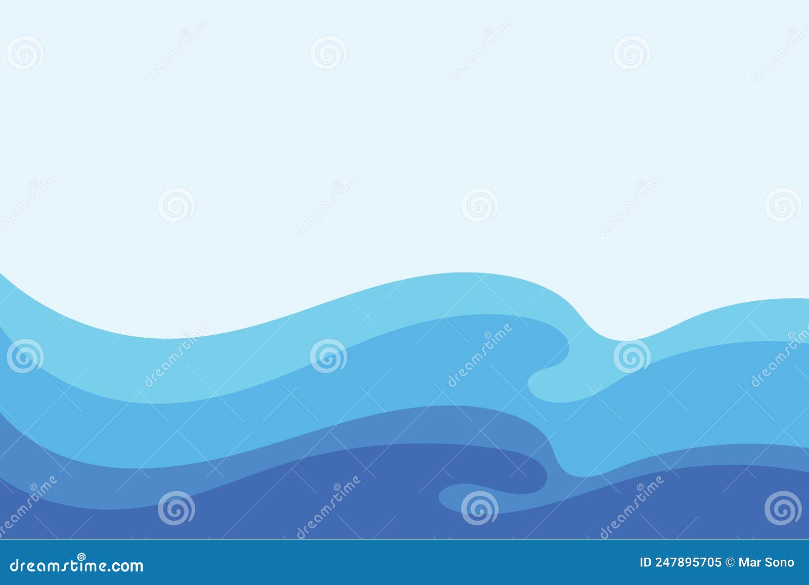 Blue Wave Baground Wallpaper Pattern Vector Stock Vector - Illustration ...