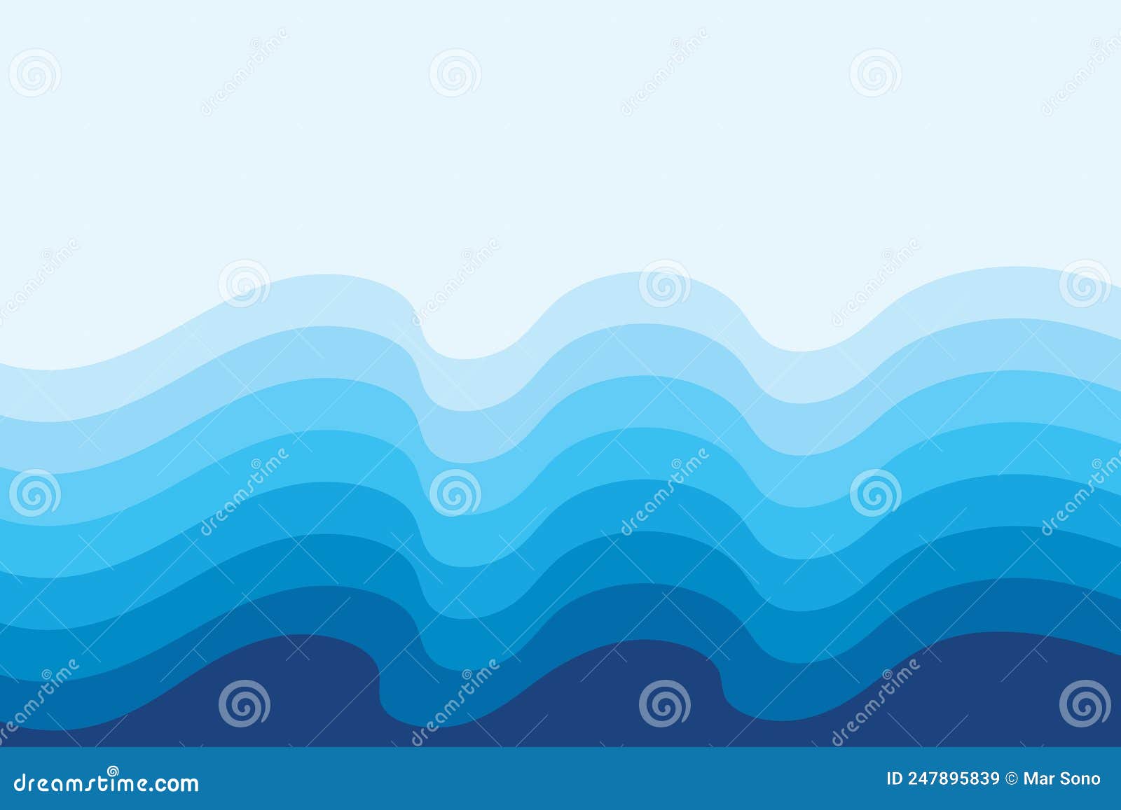 Blue Wave Baground Wallpaper Pattern Vector Stock Vector - Illustration ...