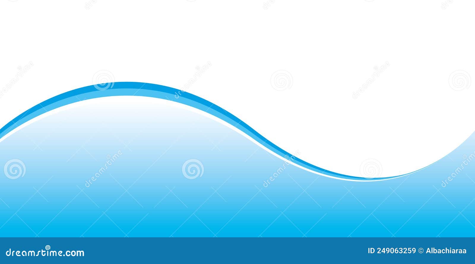 Blue Wave Banner. Vector Design Template Stock Vector - Illustration of ...