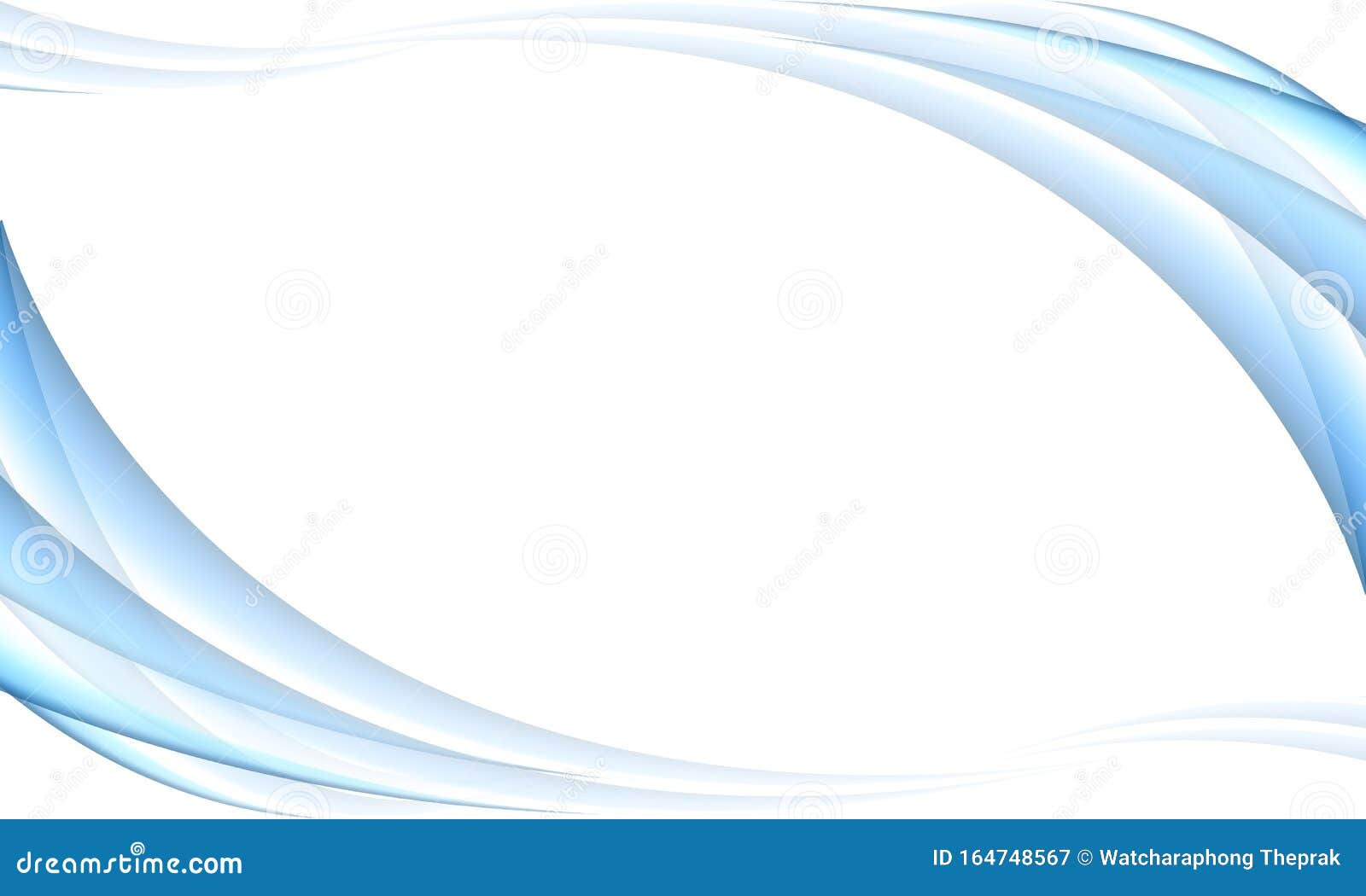 Blue Wave Blend Frame with White Background Stock Vector - Illustration ...
