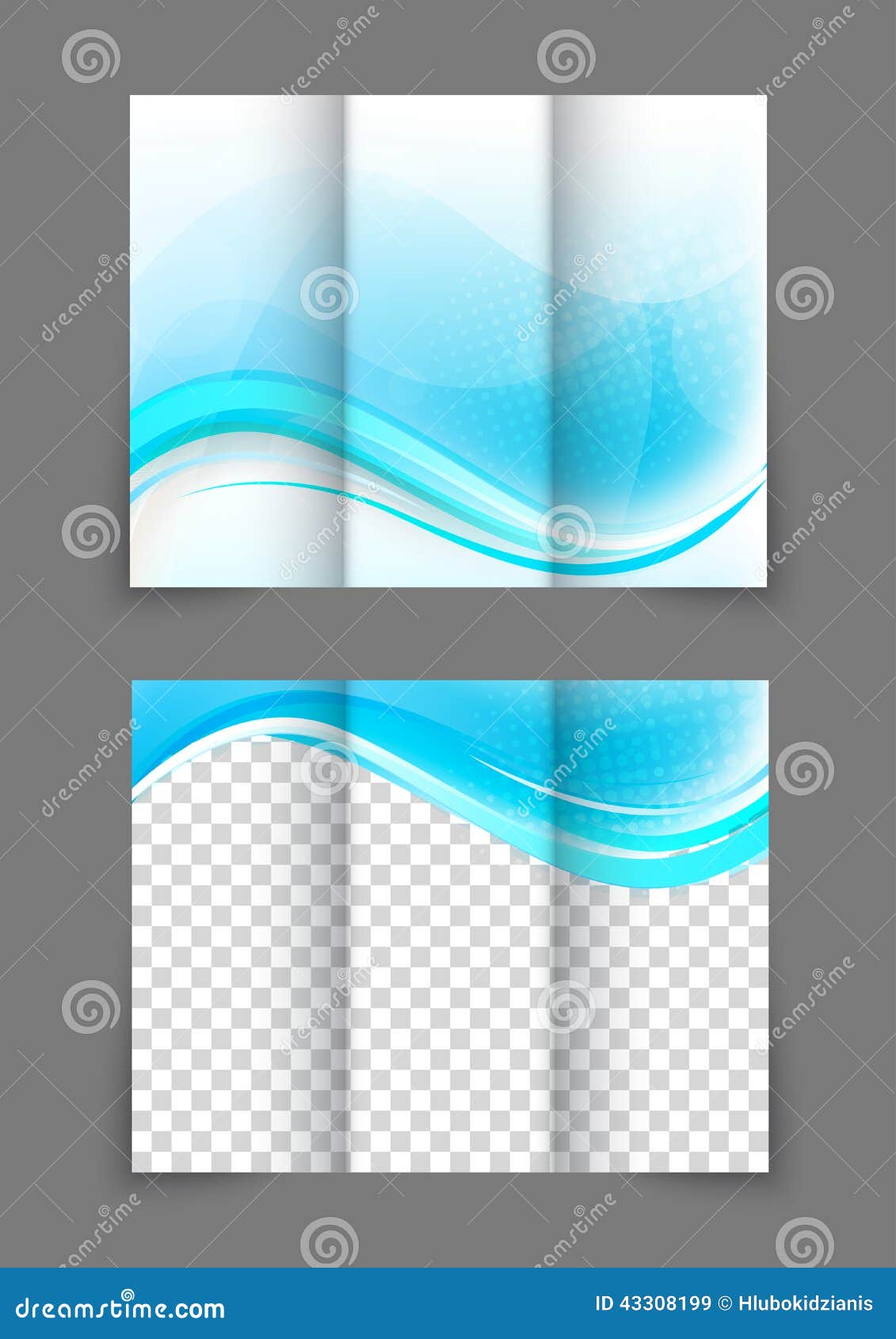 Blue wave brochure stock vector. Illustration of corporate - 43308199