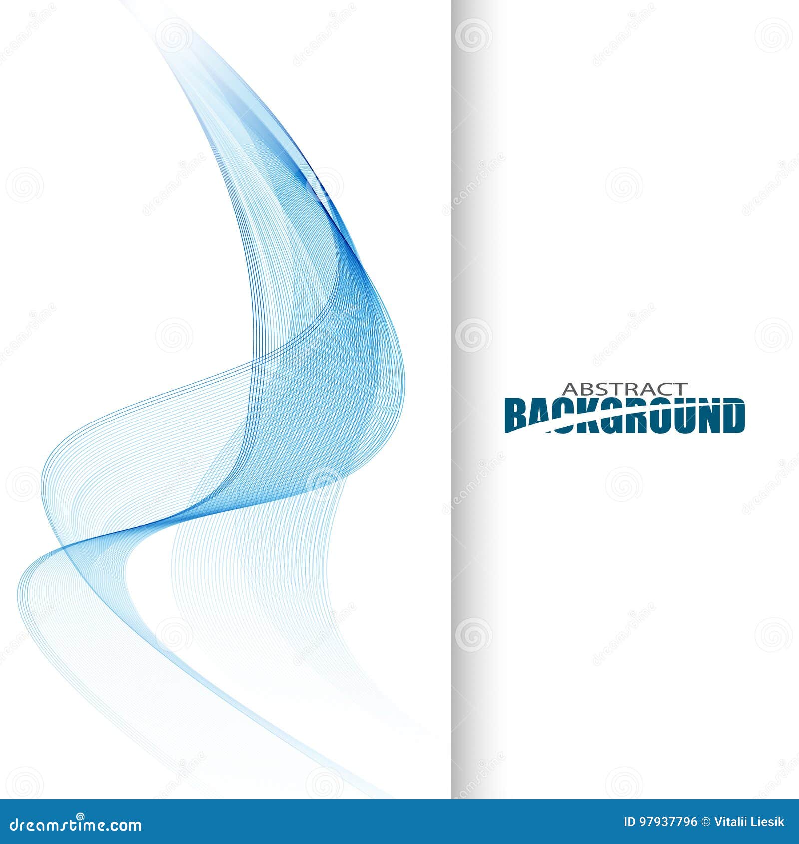 Blue Wave Business Template Stock Vector - Illustration of creative ...