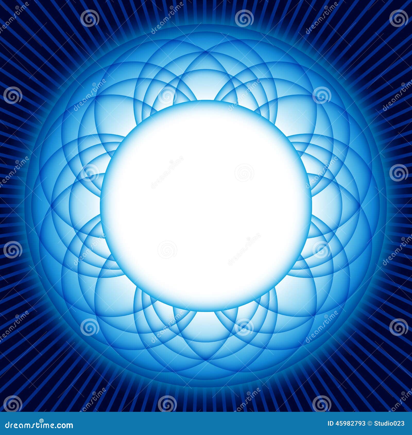 Blue wave circle stock vector. Illustration of curve - 45982793