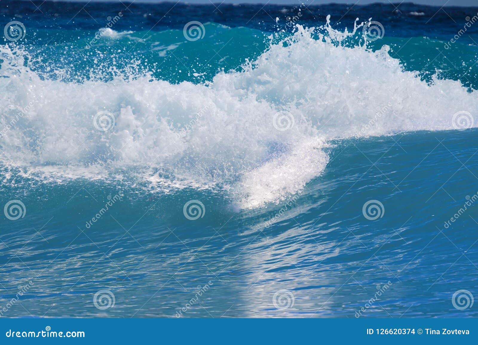 Blue Wave stock photo. Image of recreation, clean, landscape - 126620374