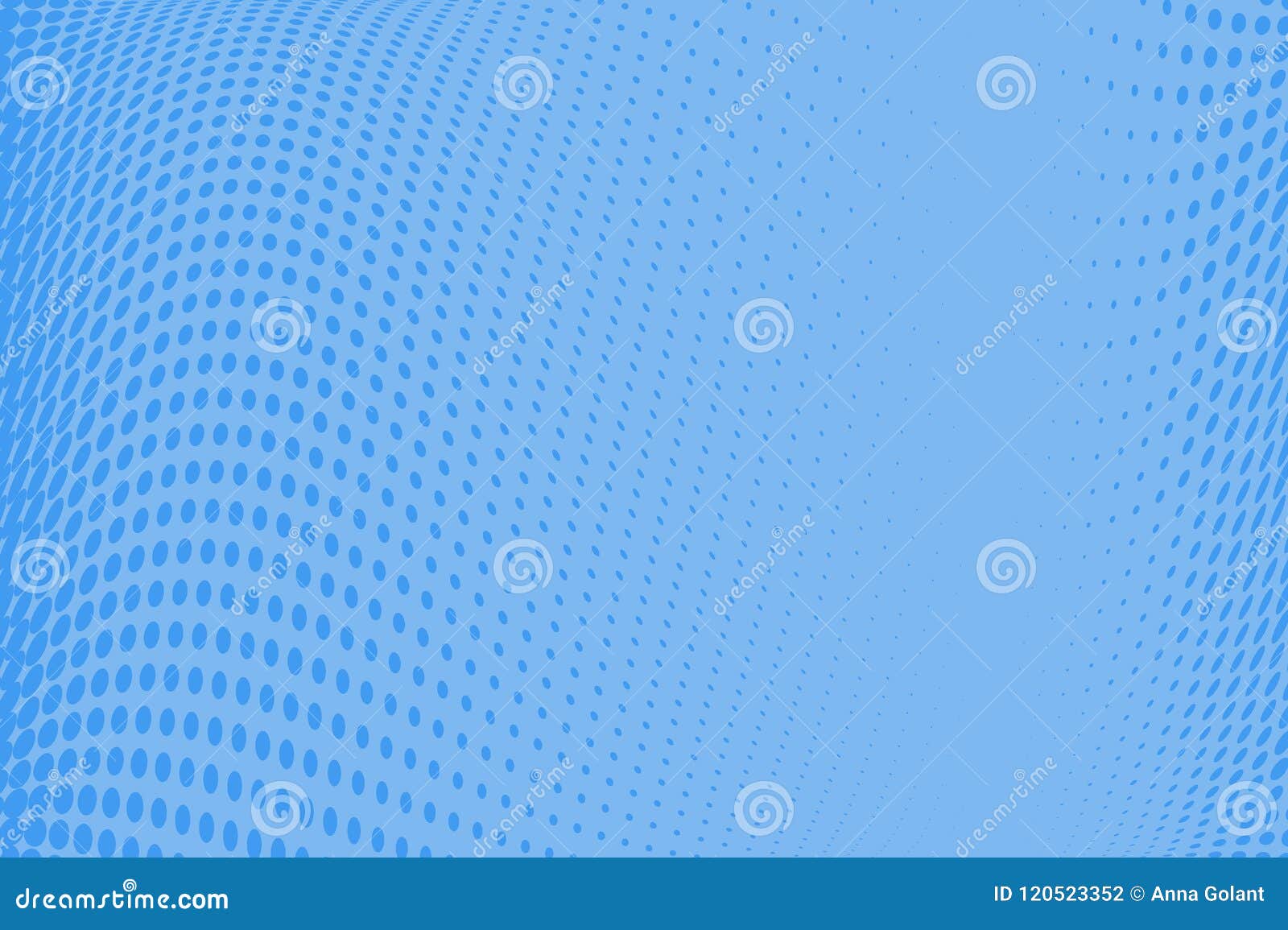 Blue Wave Halftone Pattern. Pop Art Style. Digital Gradient Stock ...