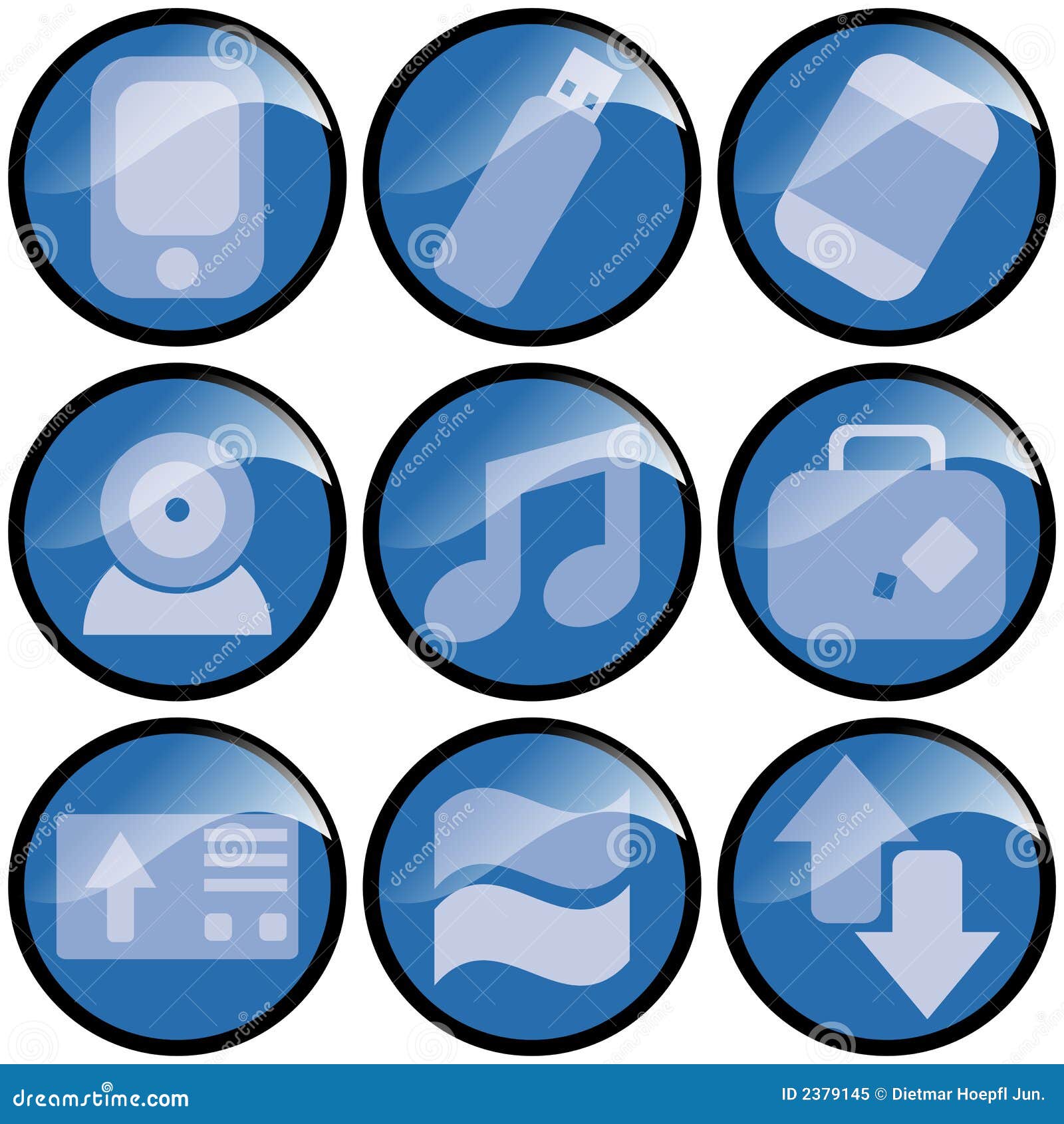 Blue Wave Icons stock illustration. Illustration of circular - 2379145
