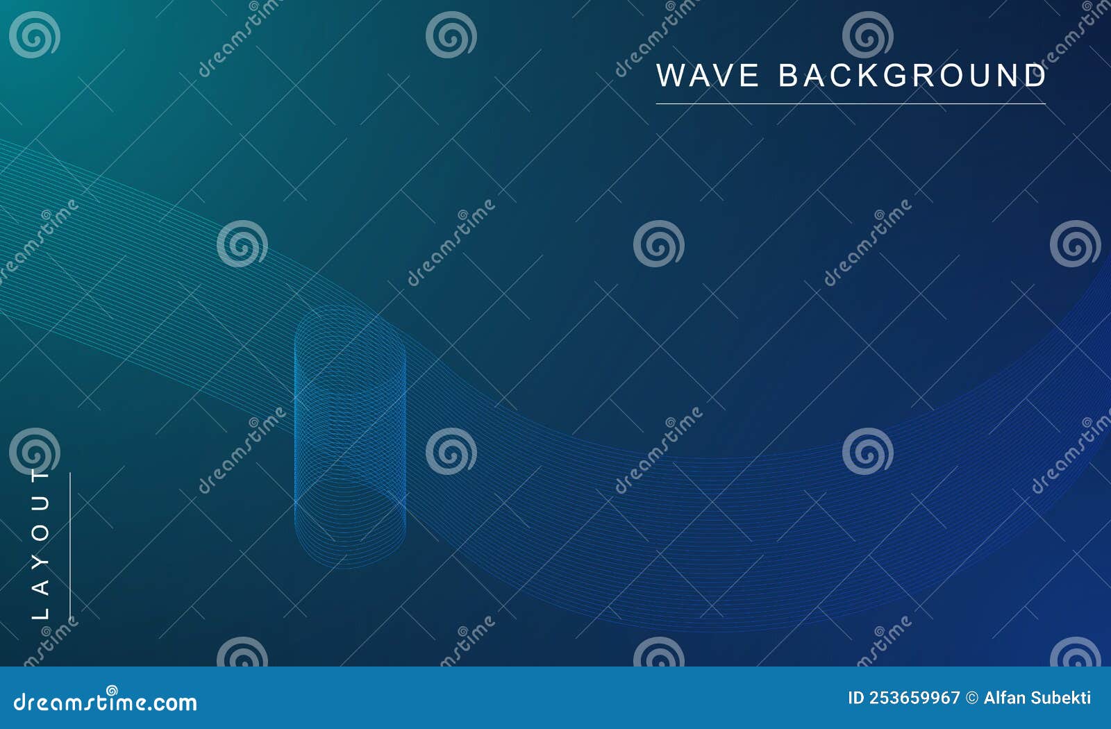 Blue Wave Light Screen Gradient Texture Background. Stock Vector ...