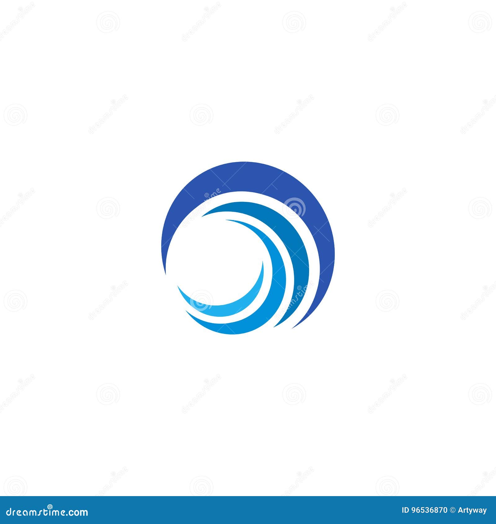 Blue Wave Logo. Isolated Abstract Decorative Logotype, Design Element ...