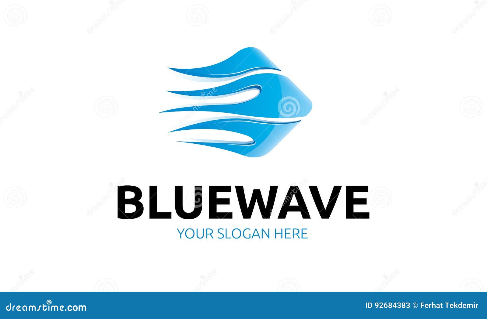 Blue Wave Logo stock vector. Illustration of surfing - 92684383