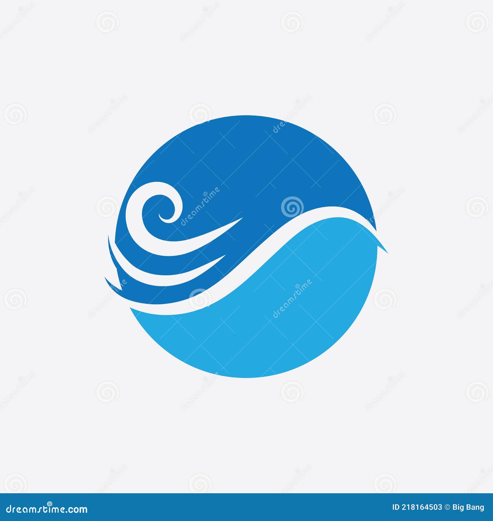 Blue Wave Logo Vector. WAter Wave Illustration Template Design Stock ...
