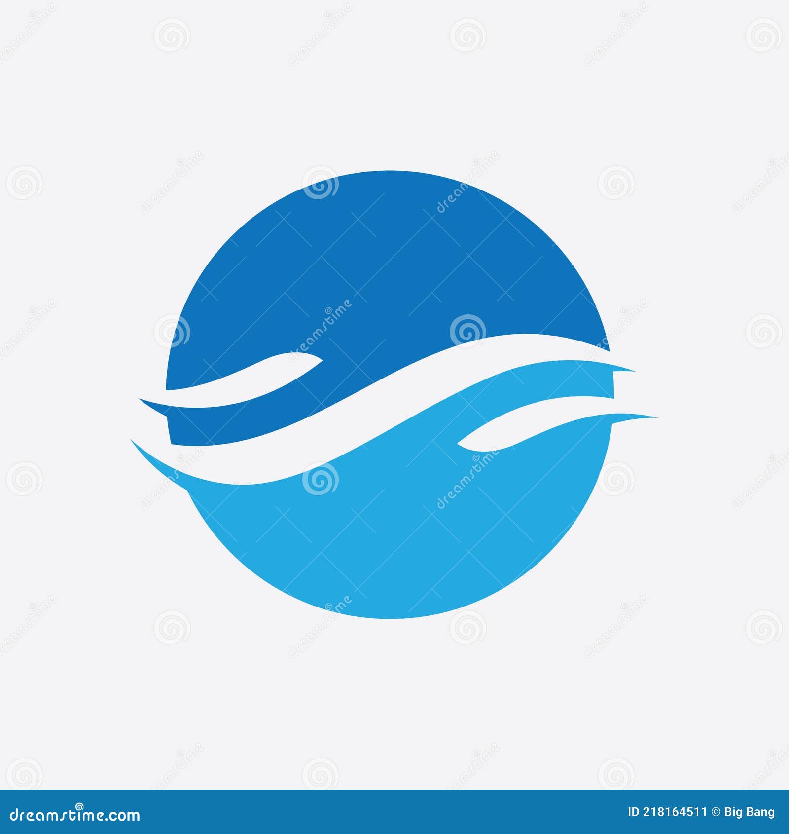 Blue Wave Logo Vector. WAter Wave Illustration Template Design Stock ...