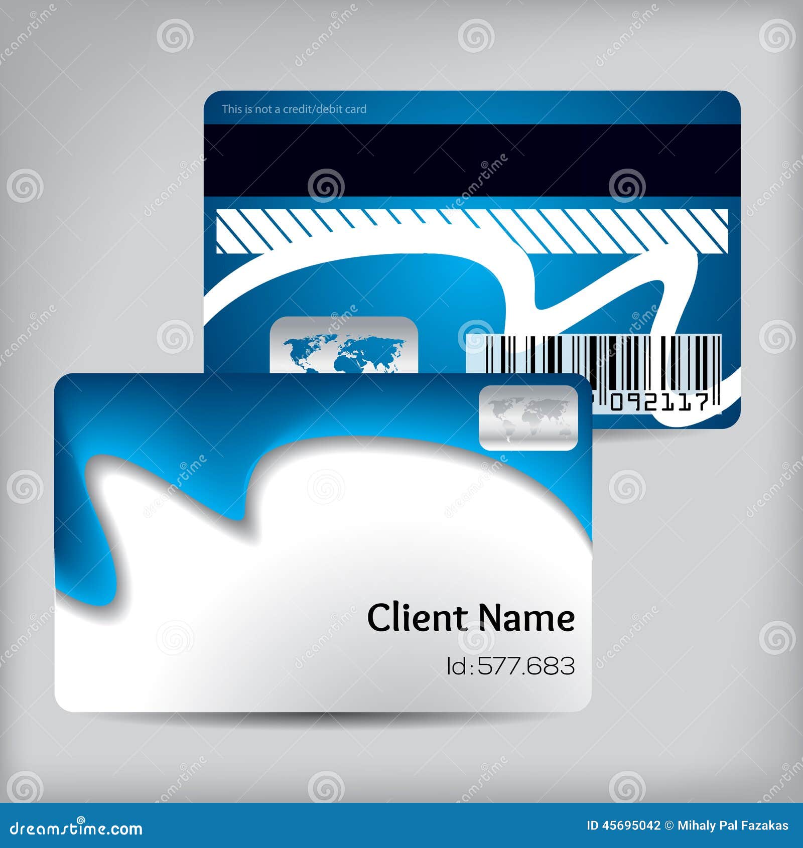 Blue Wave Loyalty Card Design Stock Vector - Illustration of electronic ...