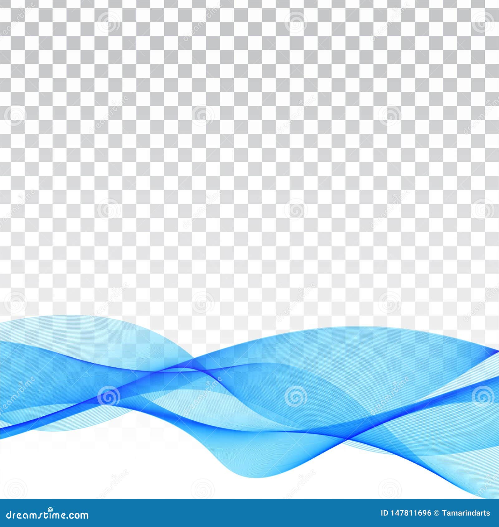 Blue Wave Modern Transparent Background Stock Vector - Illustration of ...