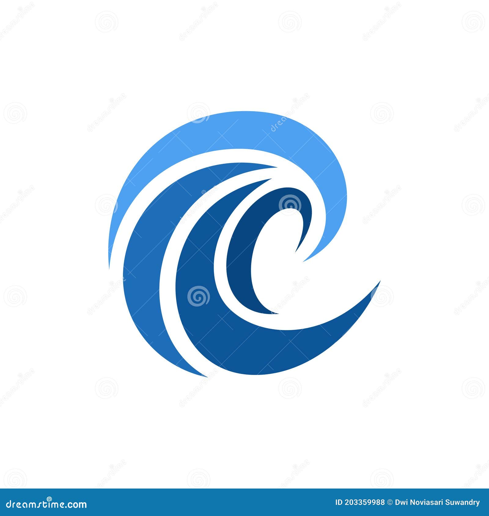 River Wave Ripple Logo Blue Wave Logo Stock Vector - Illustration of ...