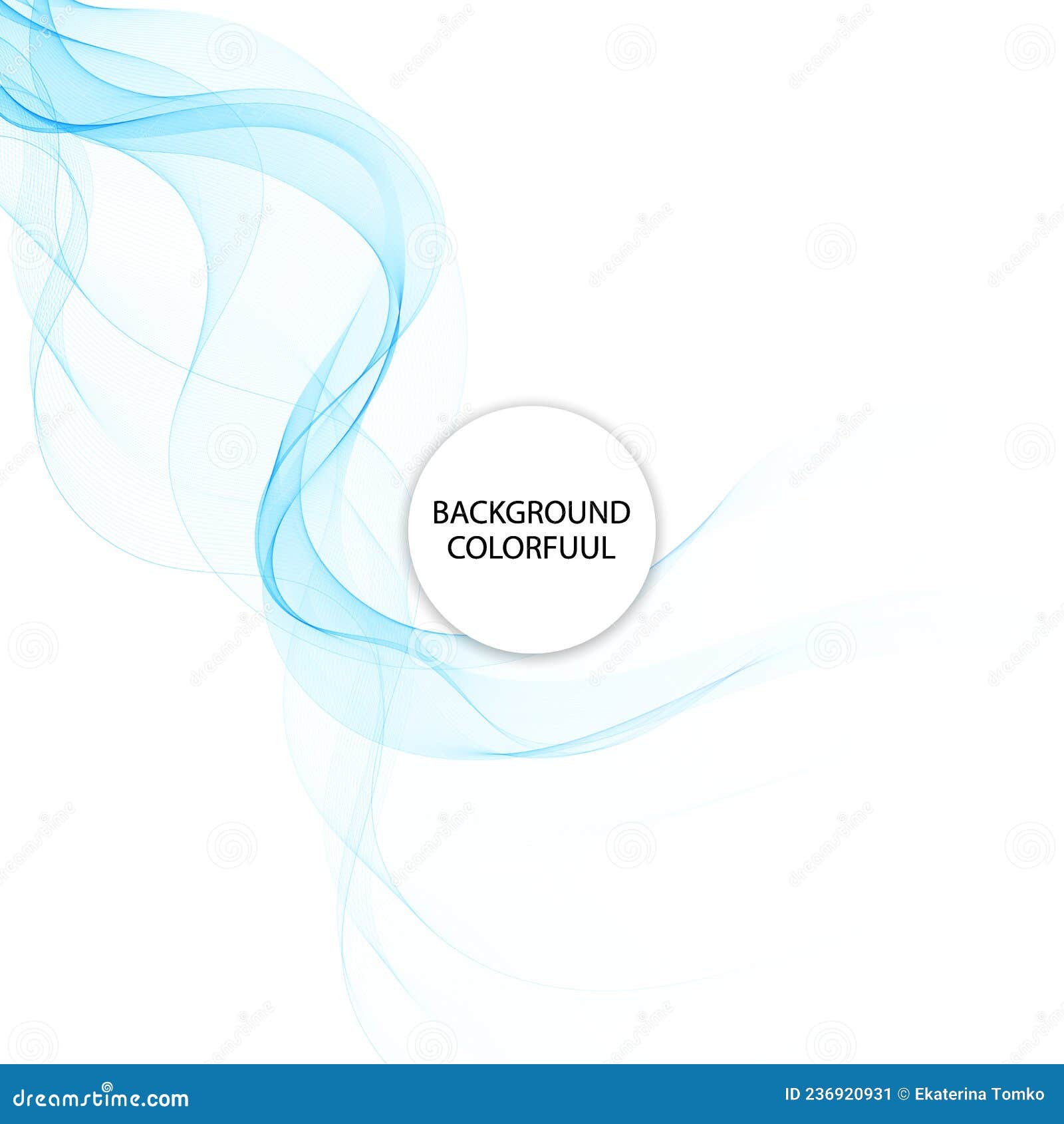 Blue Wave. Wave Pattern for Presentation. Decor Element. Eps 10 Stock ...