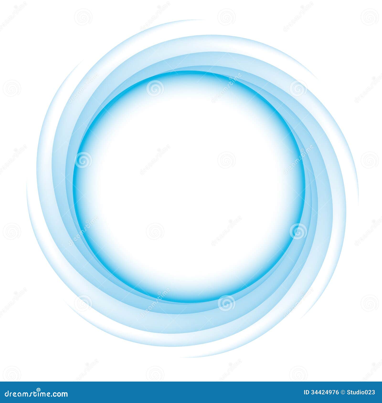 Blue wave round stock vector. Illustration of blur, motion - 34424976