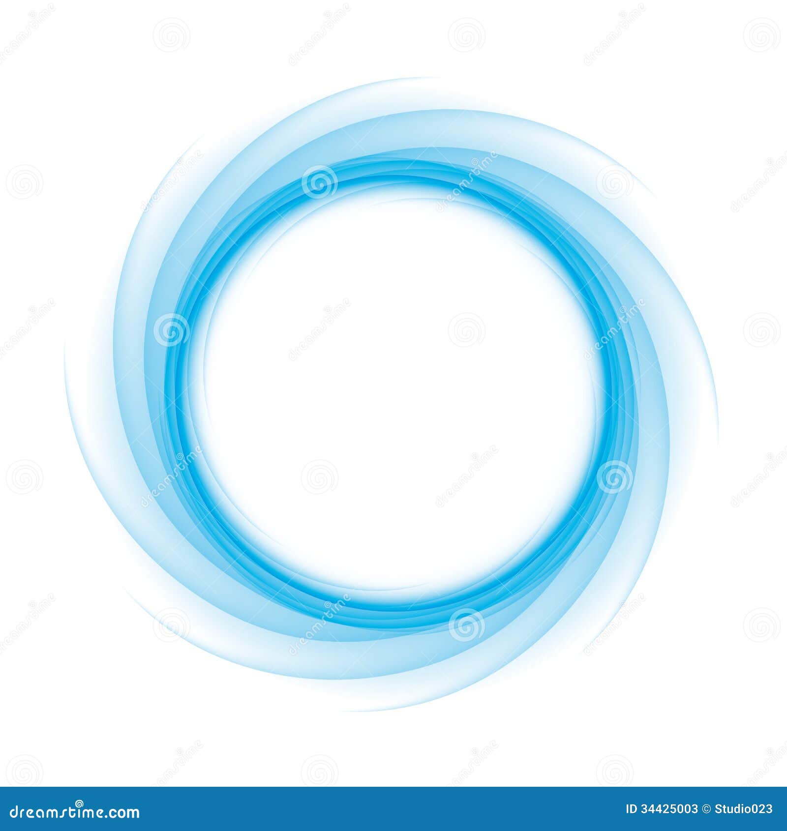 Blue wave round stock vector. Illustration of effect - 34425003