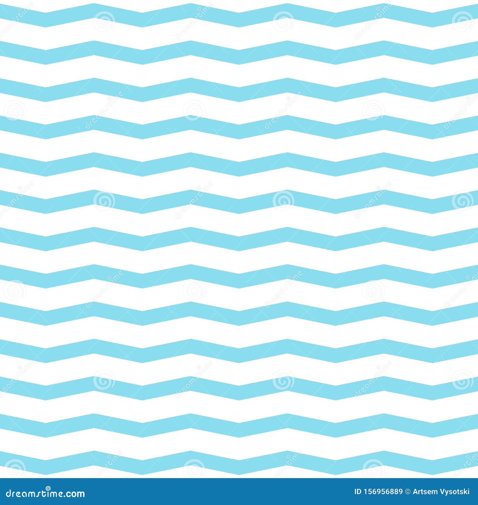 Blue Wave Seamless Pattern. Vector Background. Minimal Modern Design ...