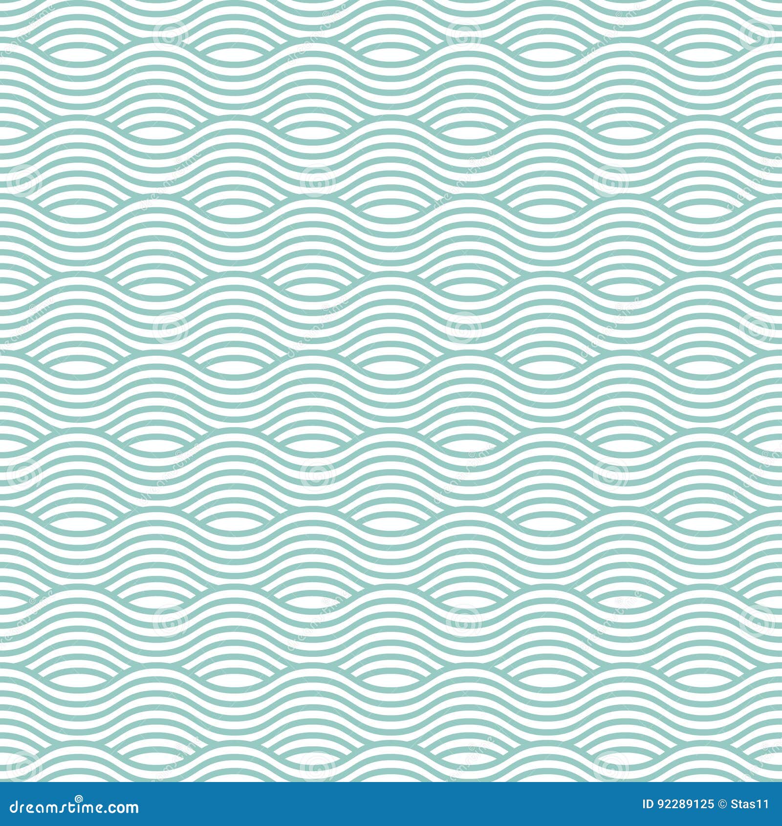 Blue Wave Seamless Pattern. Vector Illustration Eps10 Stock ...