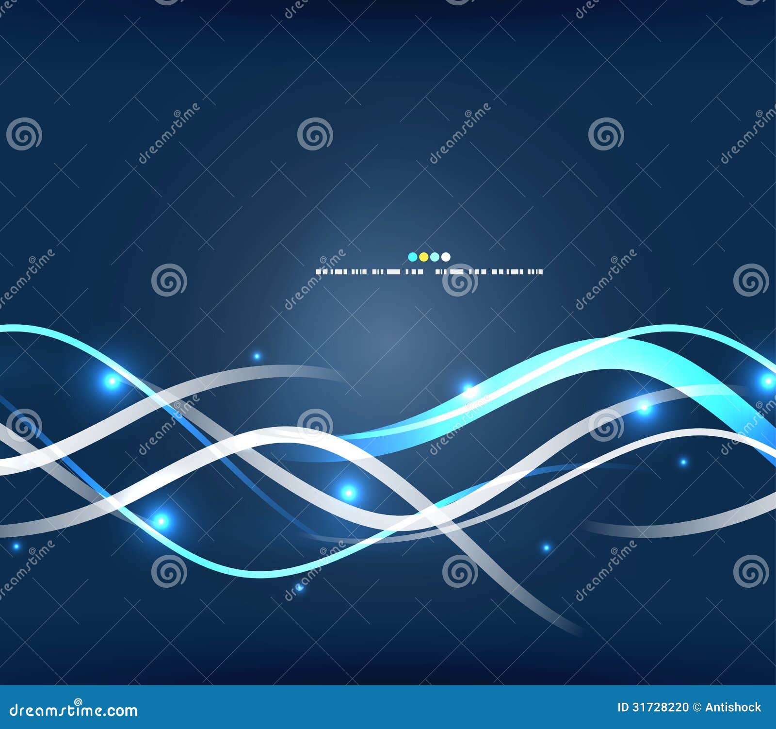 Blue wave shape stock vector. Illustration of business - 31728220