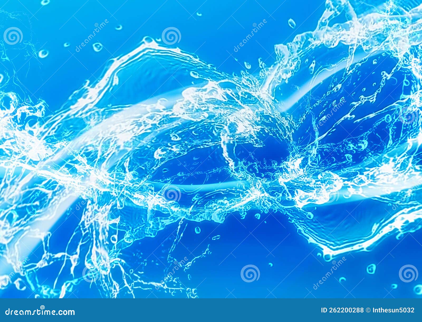 Abstract Background of Blue Waves and Splashes Stock Illustration ...
