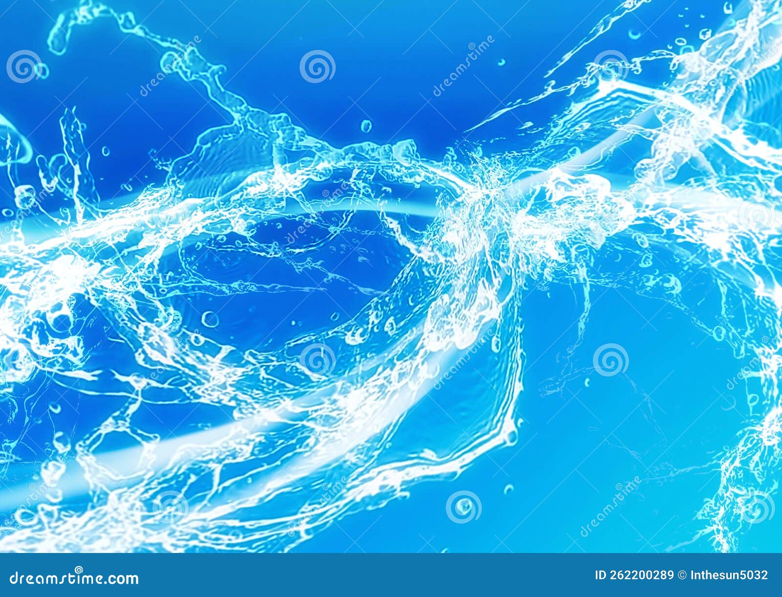 Abstract Background of Blue Waves and Splashes Stock Illustration ...