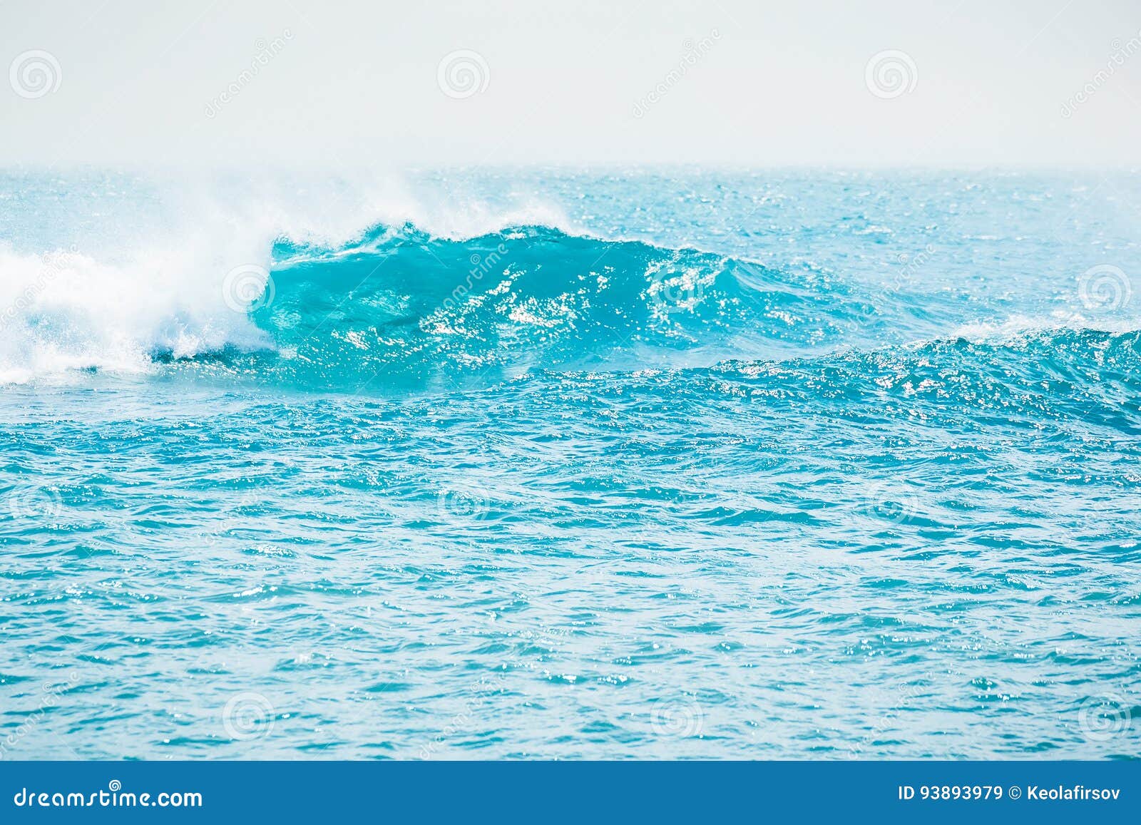 Blue Wave in Tropical Ocean. Wave Barrel Crashing in Sea. Stock Image ...