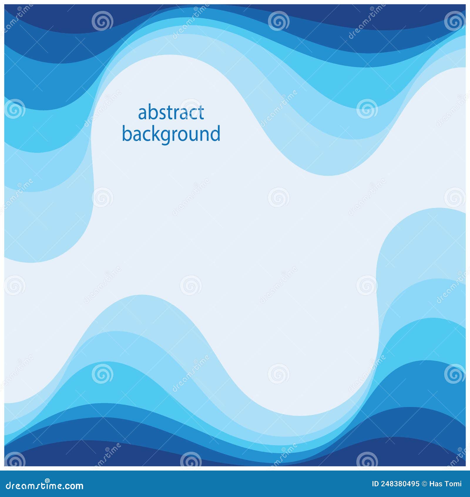 Blue Wave Vector Abstract Background Flat Design Stock Illustration ...