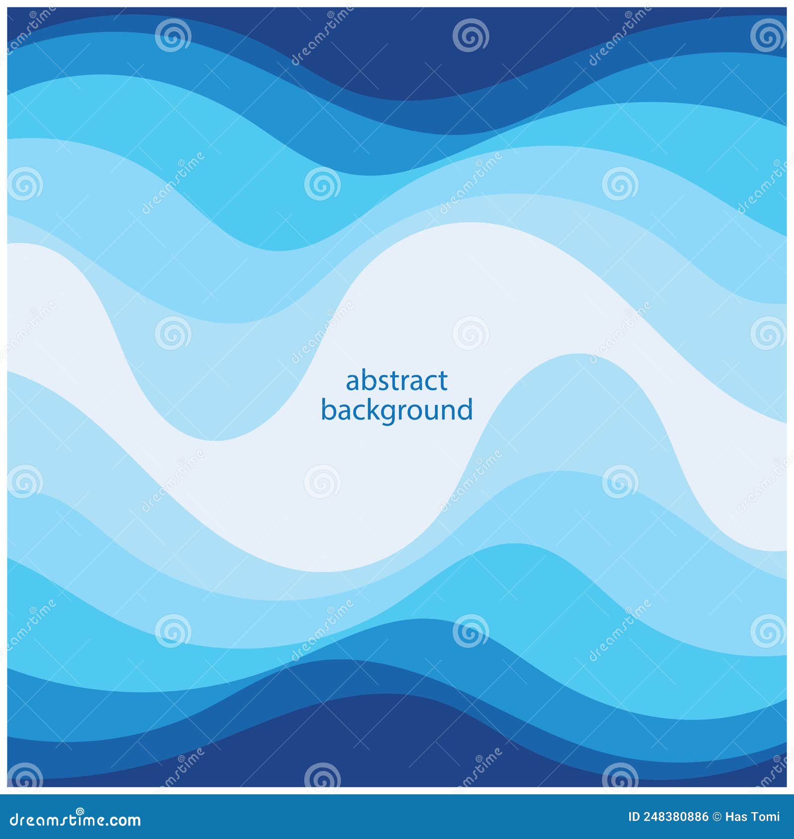 Blue Wave Vector Abstract Background Flat Design Stock Illustration ...