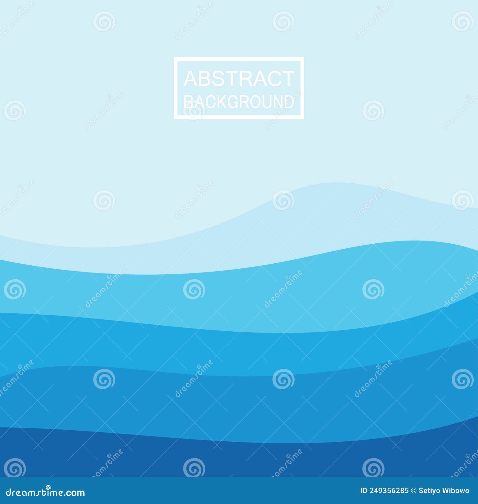 Blue Wave Vector Abstract Background Flat Design Stock Illustration ...