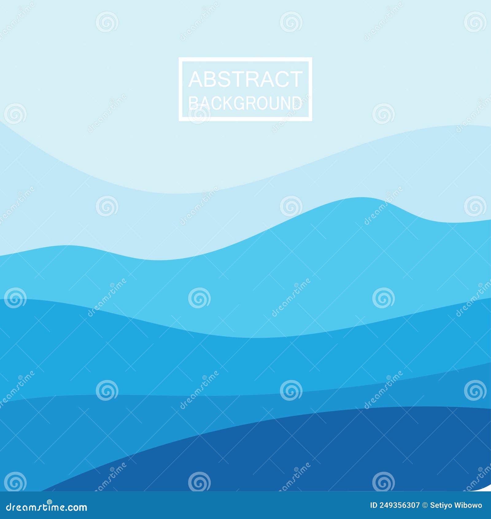 Blue Wave Vector Abstract Background Flat Design Stock Illustration ...