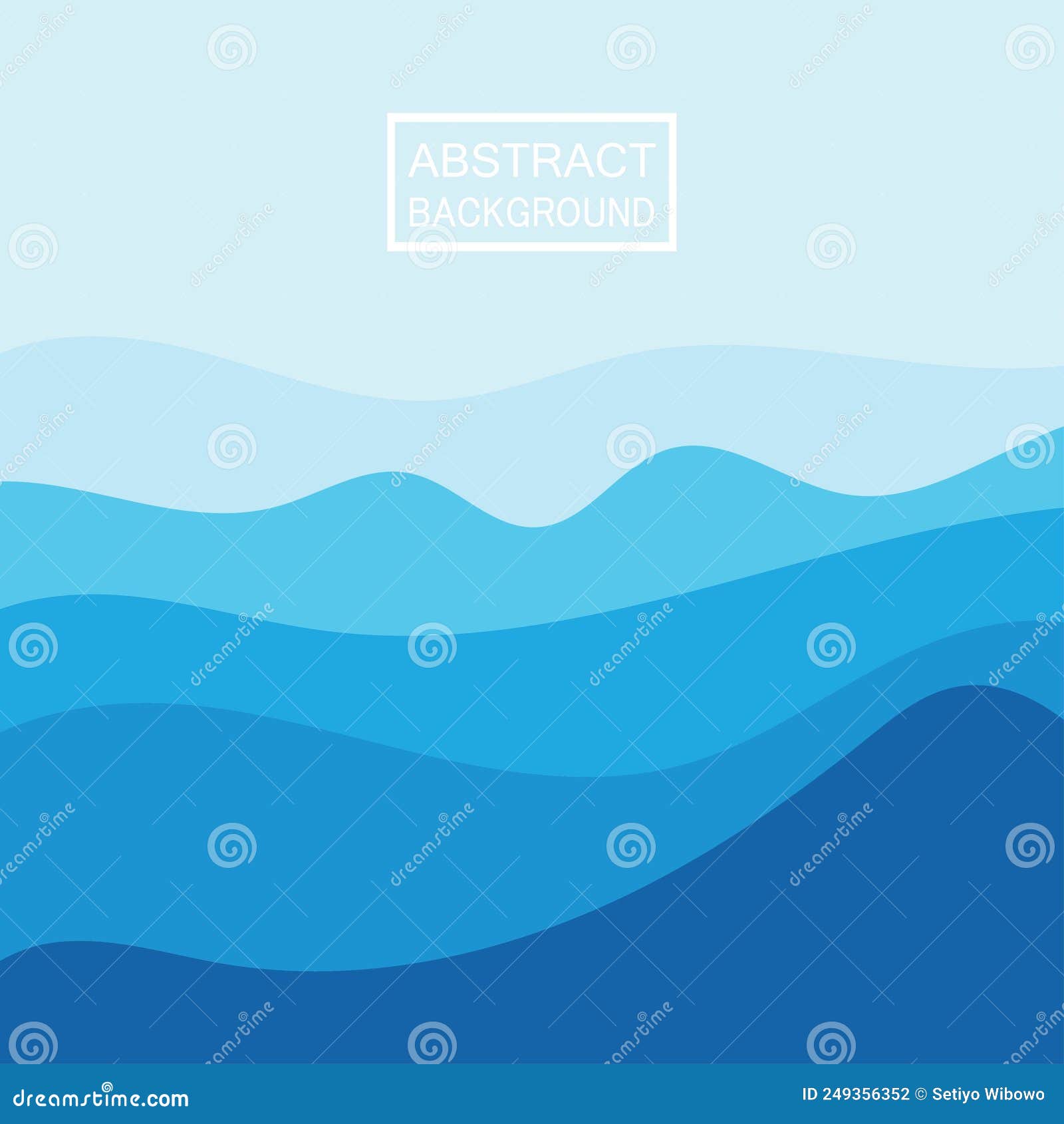 Blue Wave Vector Abstract Background Flat Design Stock Illustration ...