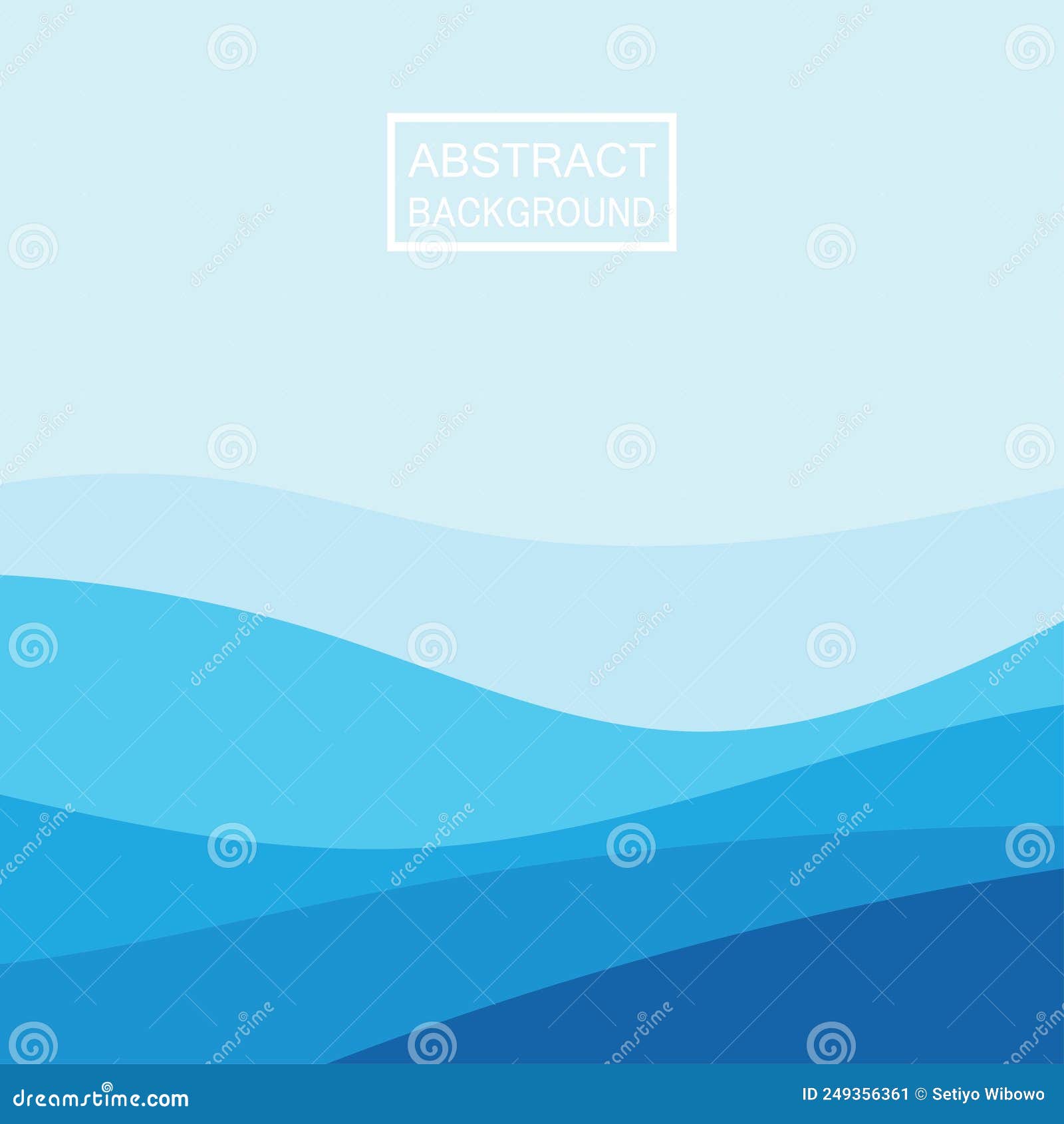 Blue Wave Vector Abstract Background Flat Design Stock Illustration ...