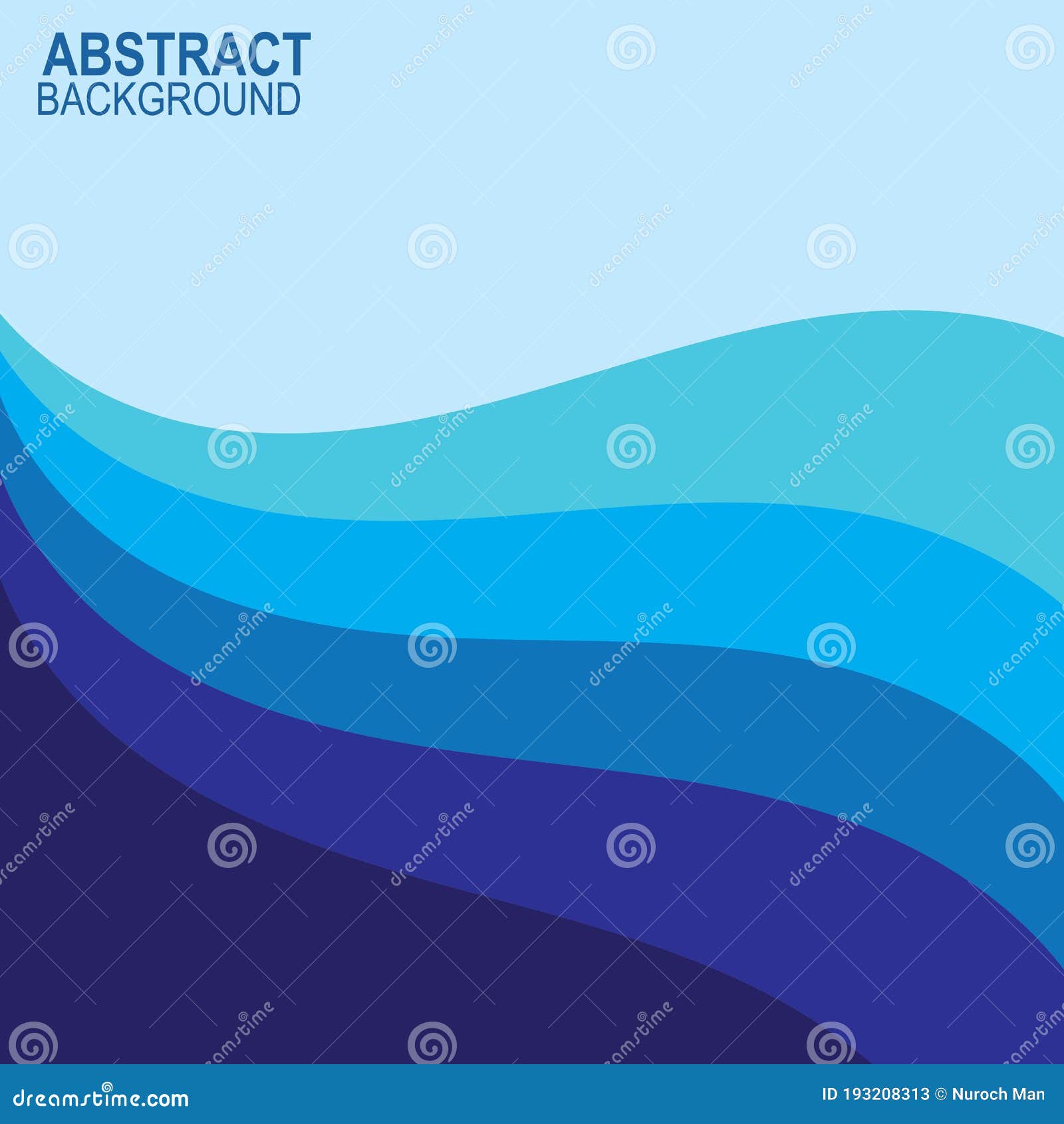 Blue Wave Vector Abstract Background Flat Design Stock Illustration ...