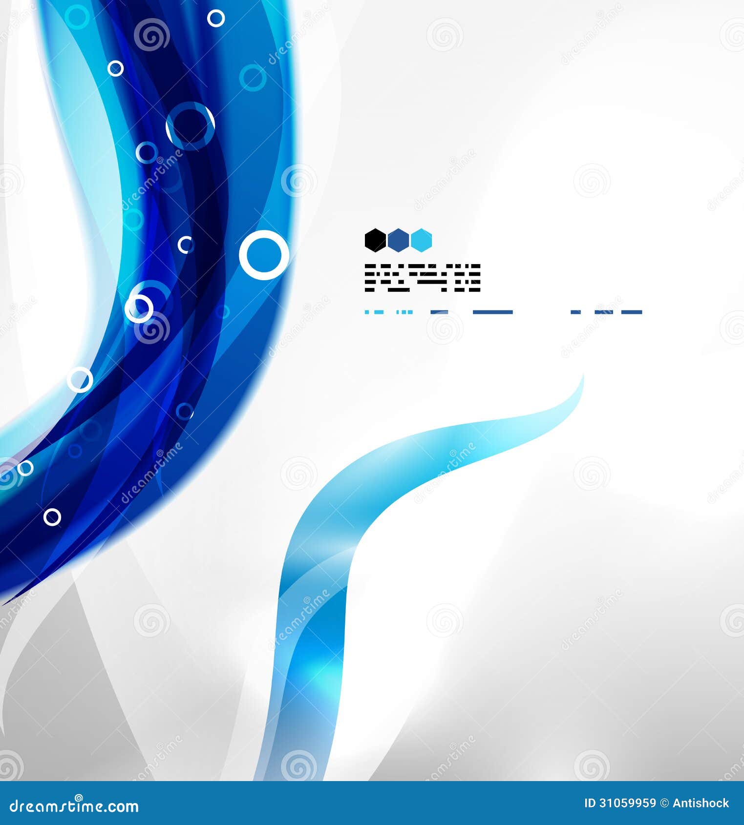 Blue wave vector stock vector. Illustration of abstraction - 31059959