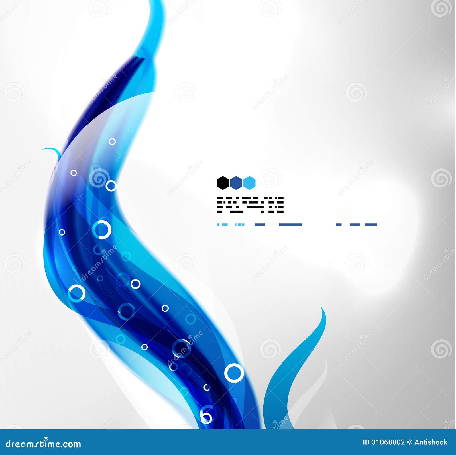 Blue wave vector stock vector. Illustration of gradient - 31060002