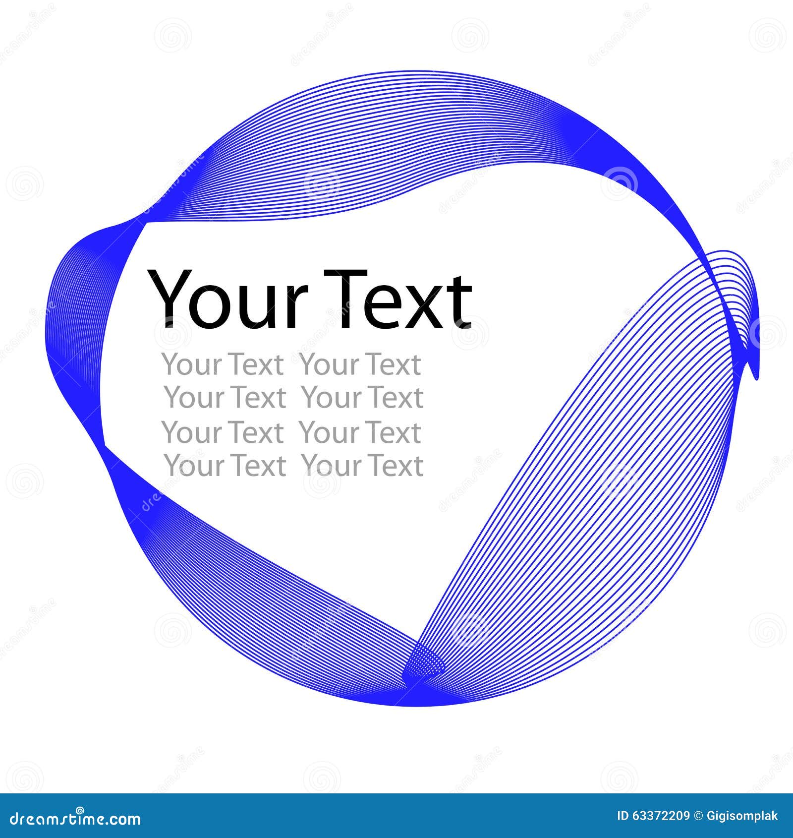 Blue Wave Vertical Lines, Isolated on White Stock Vector - Illustration ...