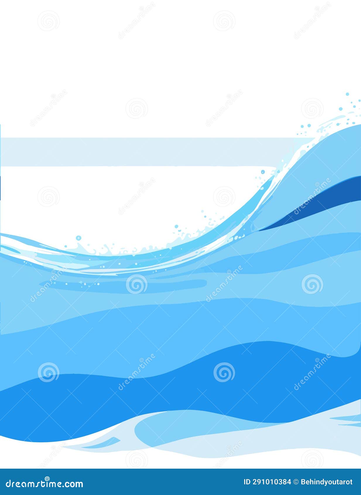 Blue Wave Water Background Design Vector Stock Illustration ...
