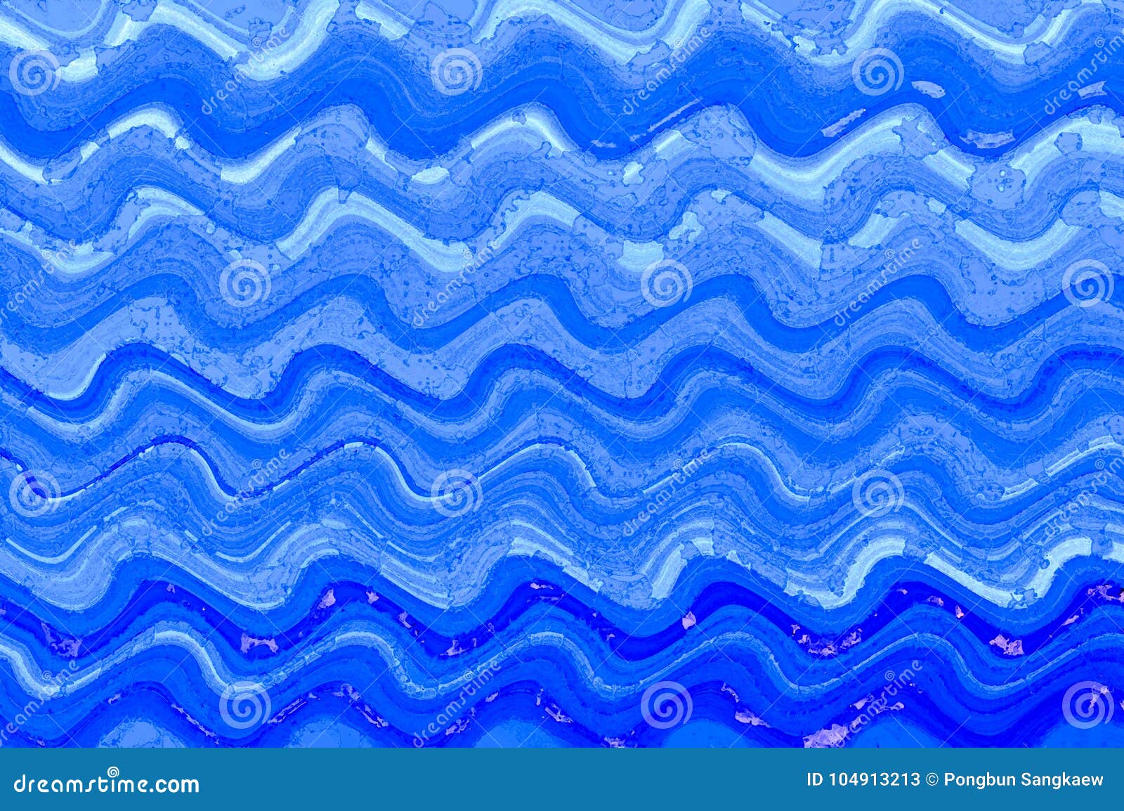 Blue Wave Watercolor Paint Digital Art Background Stock Image - Image ...