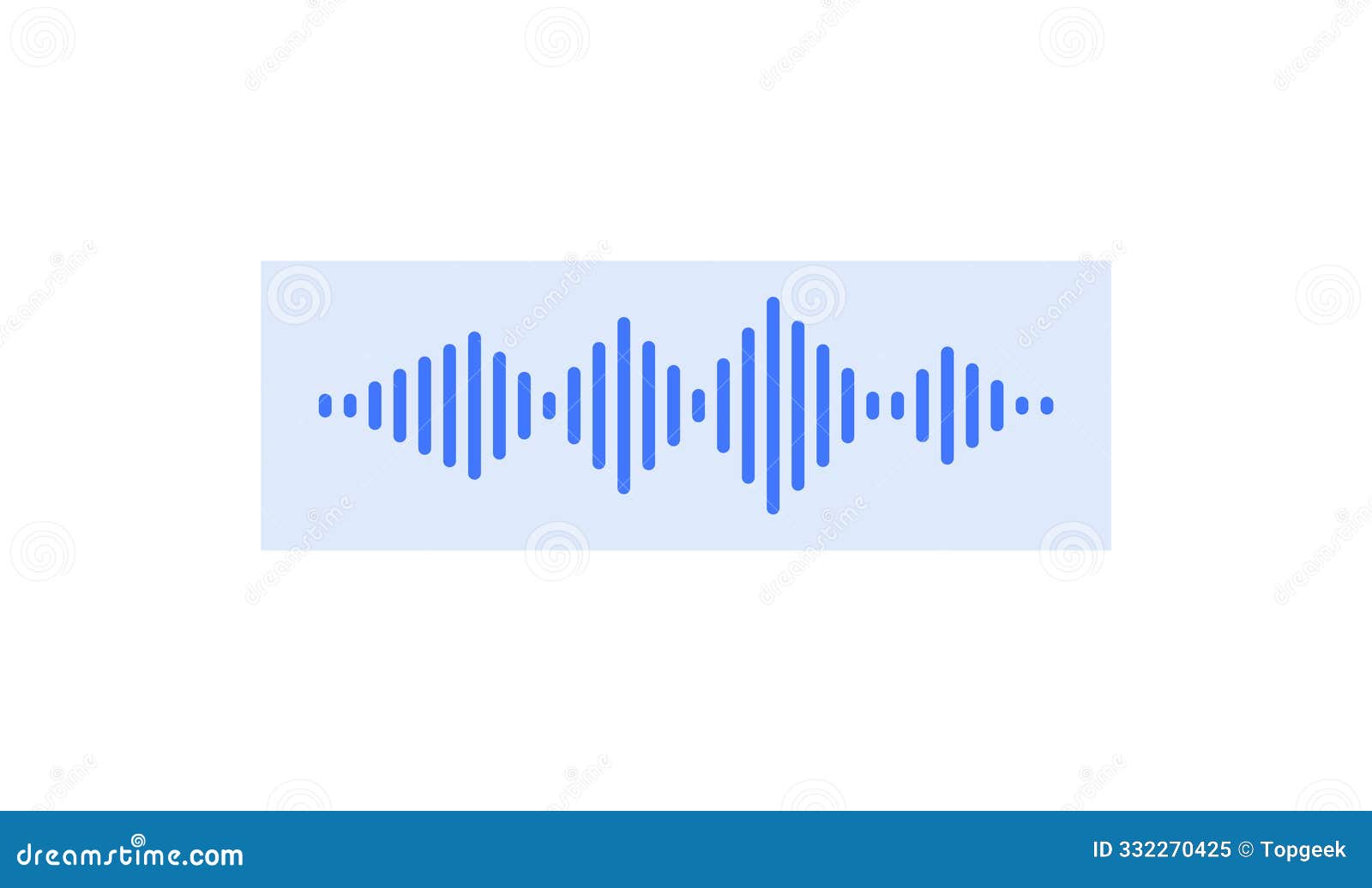 Blue Waveform Symbolizing Audio or Sound Data in a Minimalist, Modern ...