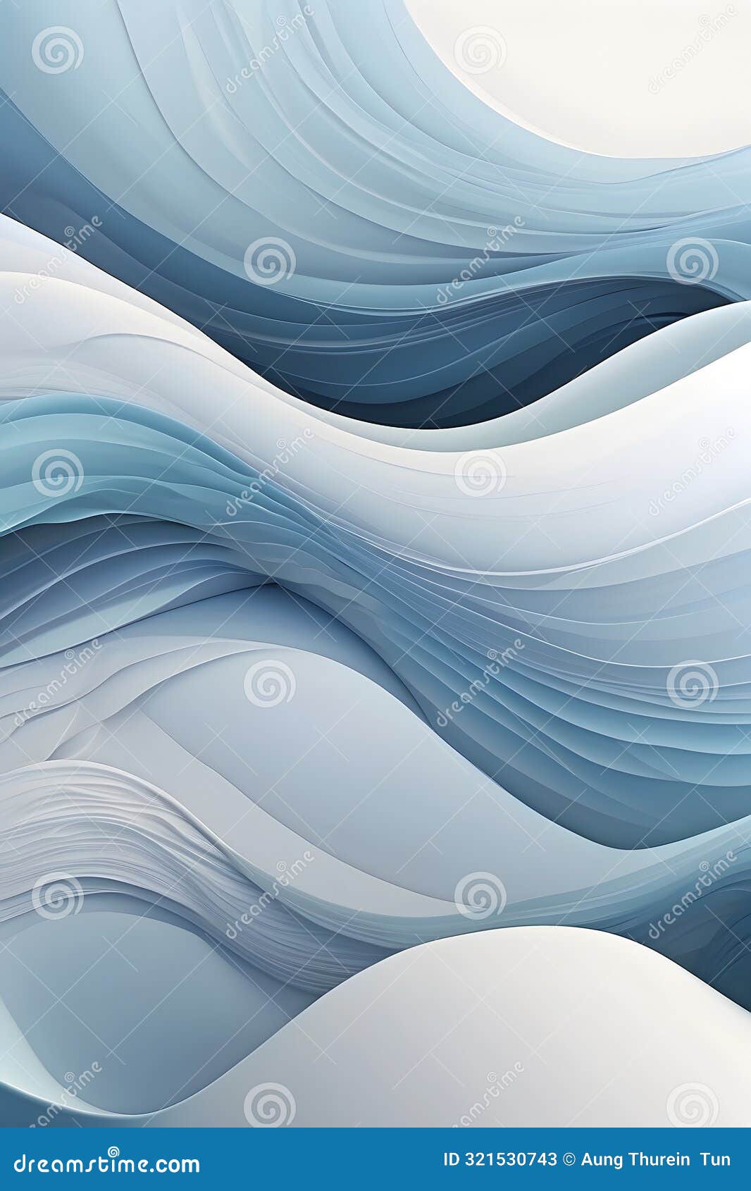 Blue Waves Abstract Wallpaper Stock Illustration - Illustration of ...